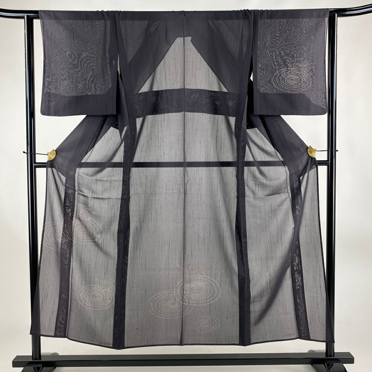 袋帯 美品 秀品 渦巻き 流水 灰紫 全通 正絹|中古・古着 袋帯 美品 秀品 渦巻き 流水 灰紫 全通 正絹|中古・古着