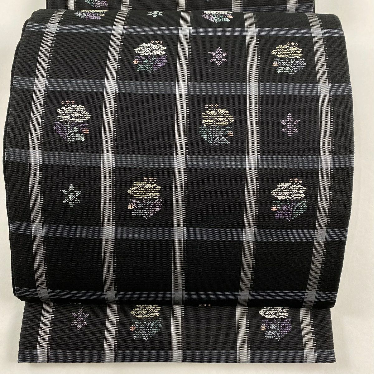 袋帯 美品 名品 夏帯 絽 瓢箪 芝 箔 黒 六通 正絹|中古・古着 袋帯 美品 名品 夏帯 絽 瓢箪 芝 箔 黒 六通 正絹|中古・古着