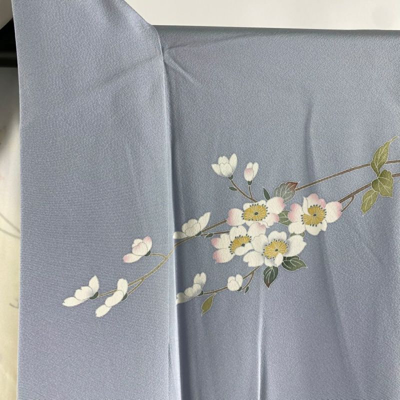 訪問着 身丈164cm 裄丈68cm L 袷 袋帯セット 桜 枝花 染め分け 訪問着 身丈164cm 裄丈68cm L 袷 袋帯セット 桜 枝花 染め分け