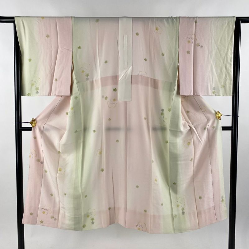 長襦袢 身丈130cm 裄丈65cm M 桜 ぼかし 薄ピンク 正絹 名品 長襦袢 身丈130cm 裄丈65cm M 桜 ぼかし 薄ピンク 正絹 名品
